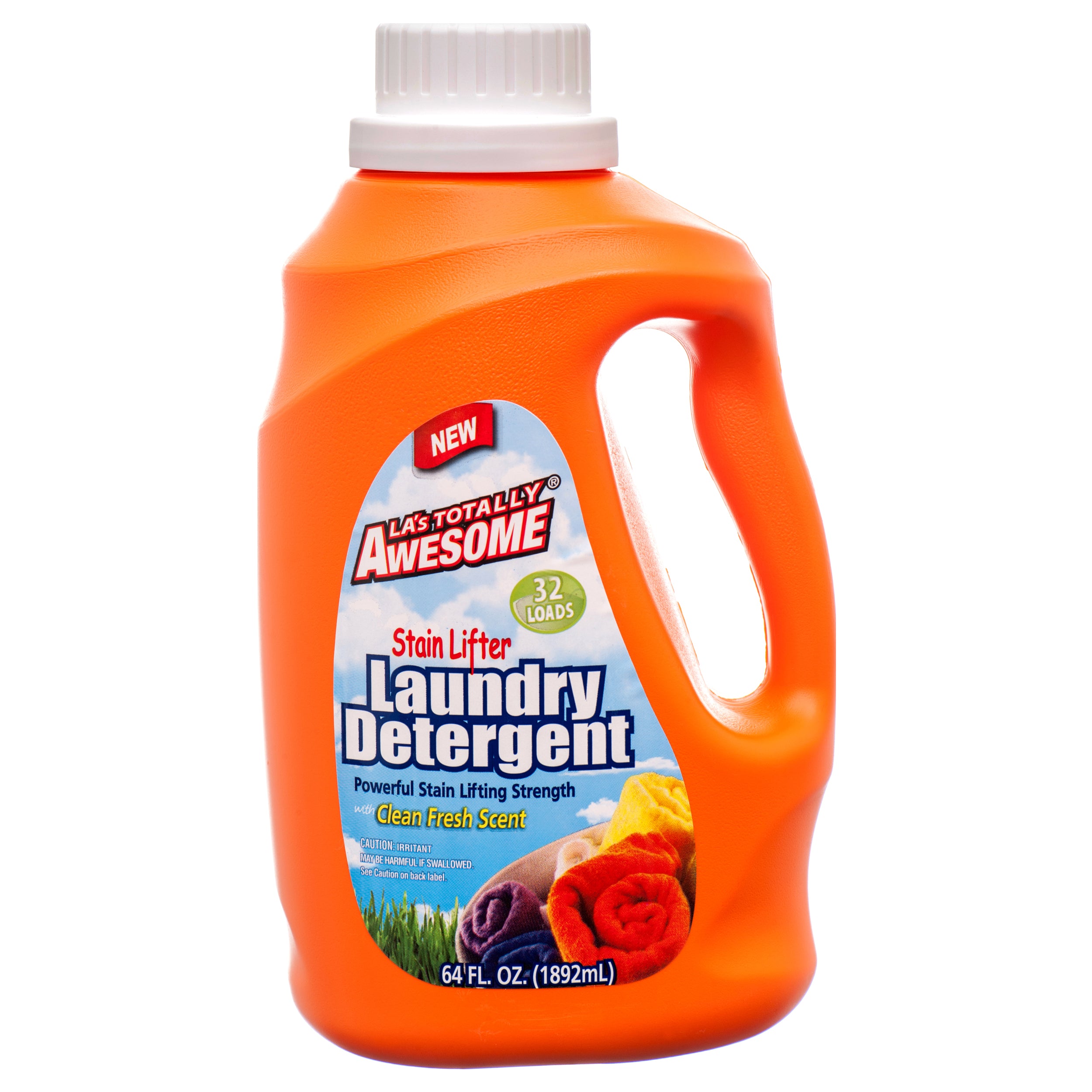 LA's Totally Awesome Liquid Laundry Detergent, Clean Fresh, 64 oz (8 P