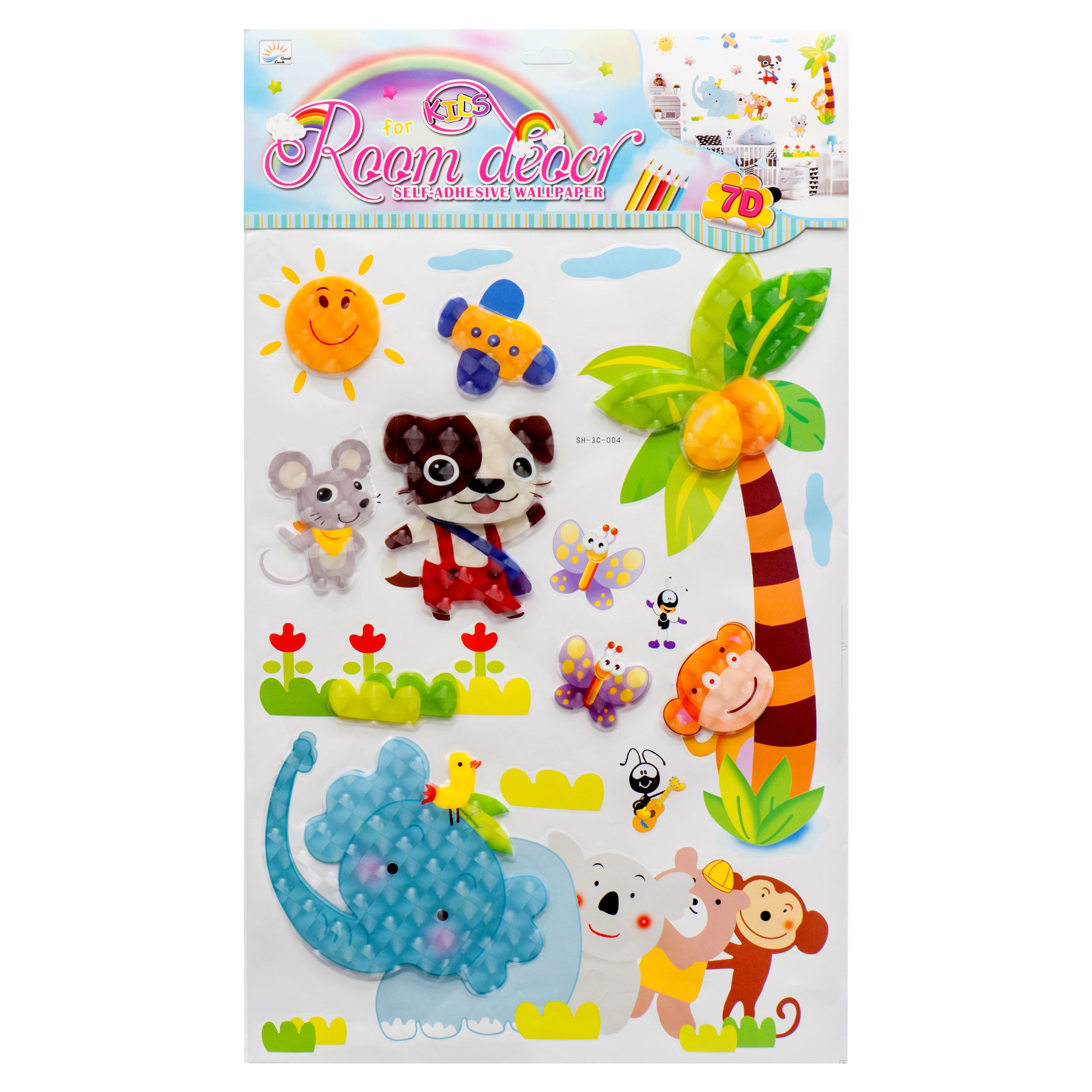 Wall Decor Sticker Kids Asst Color & Design (24 Pack)