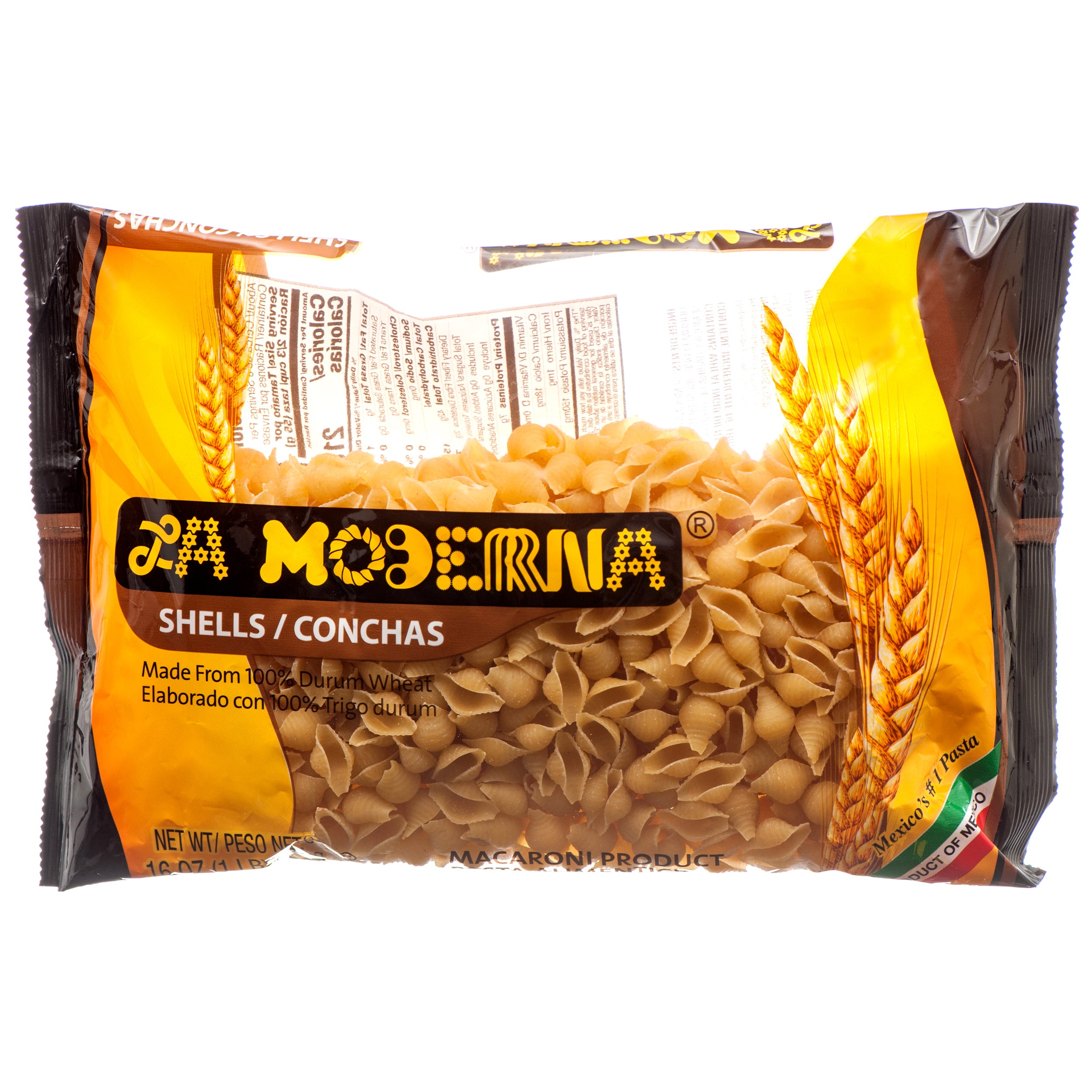 La Moderna Pasta Noodles, Shells, 16 oz (20 Pack)