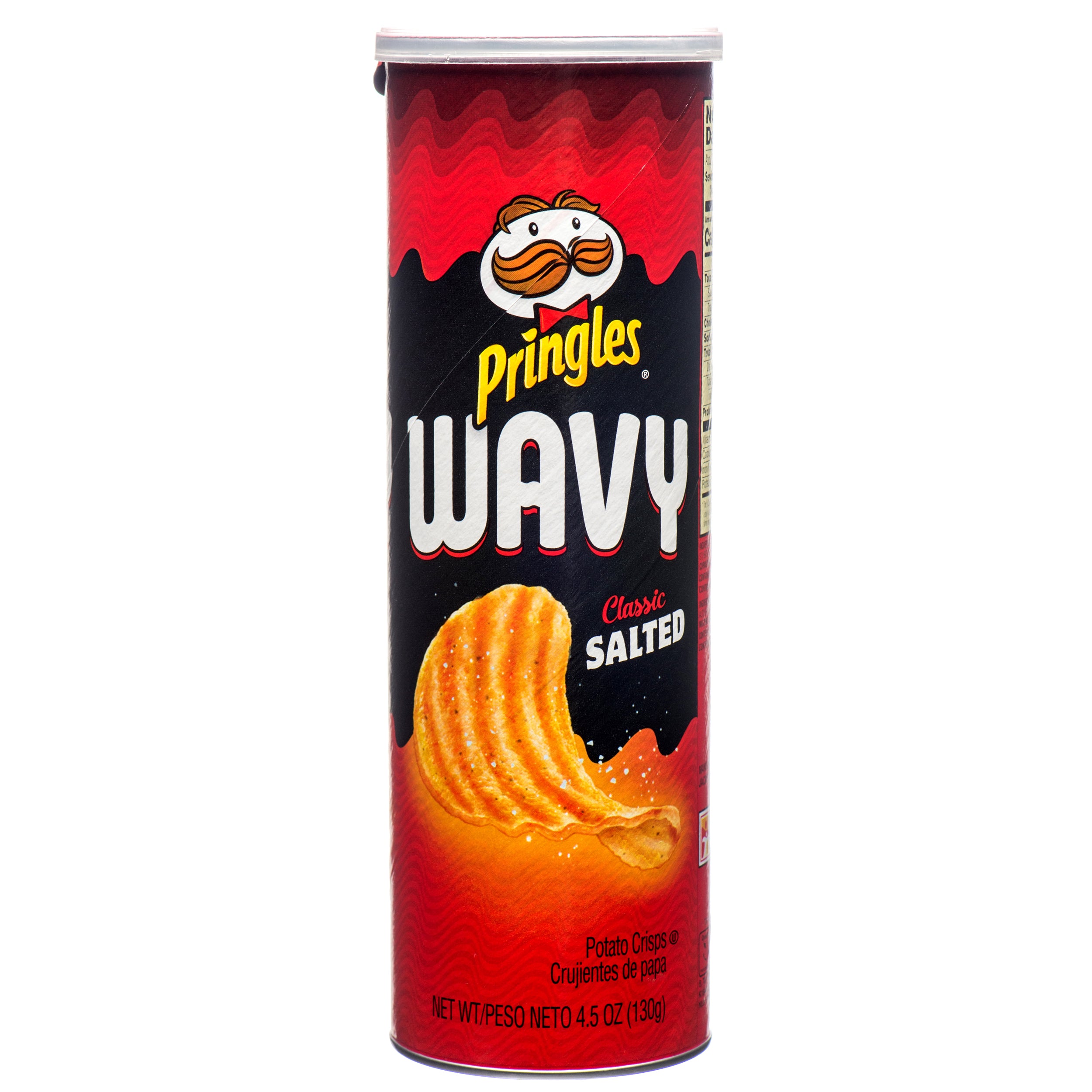 Pringles Wavy Classic Salty Original Potato Chips, 4.6 oz (8 Pack)